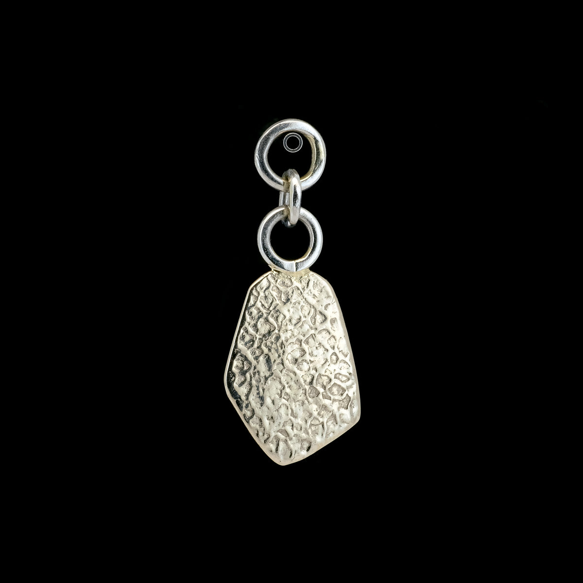 Spinel in White Gold Sandman Texture Charm - Platinum Accents – Dendrite