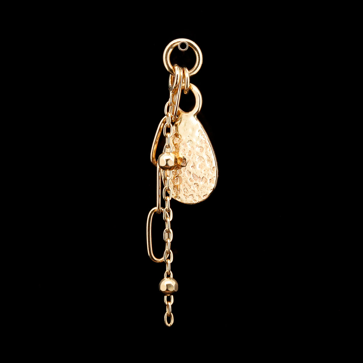 Australian Opal in 14kt Yellow Gold Sandman Charm – Dendrite